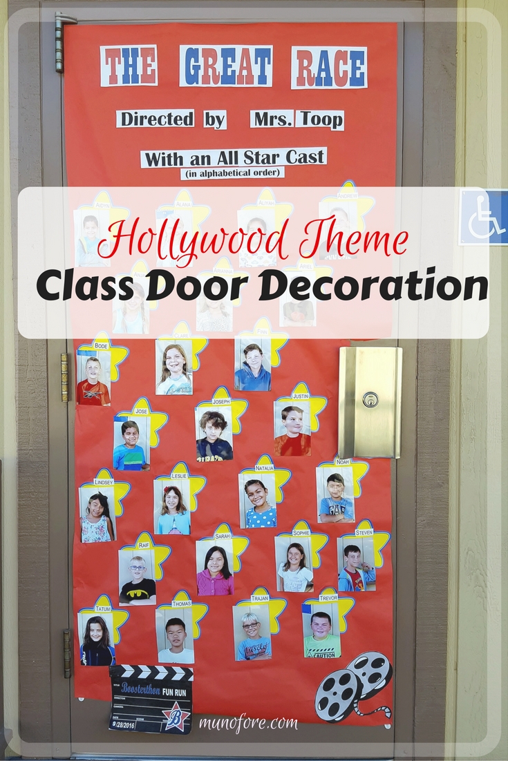Hollywood Themed Classroom Door Decoration - Munofore