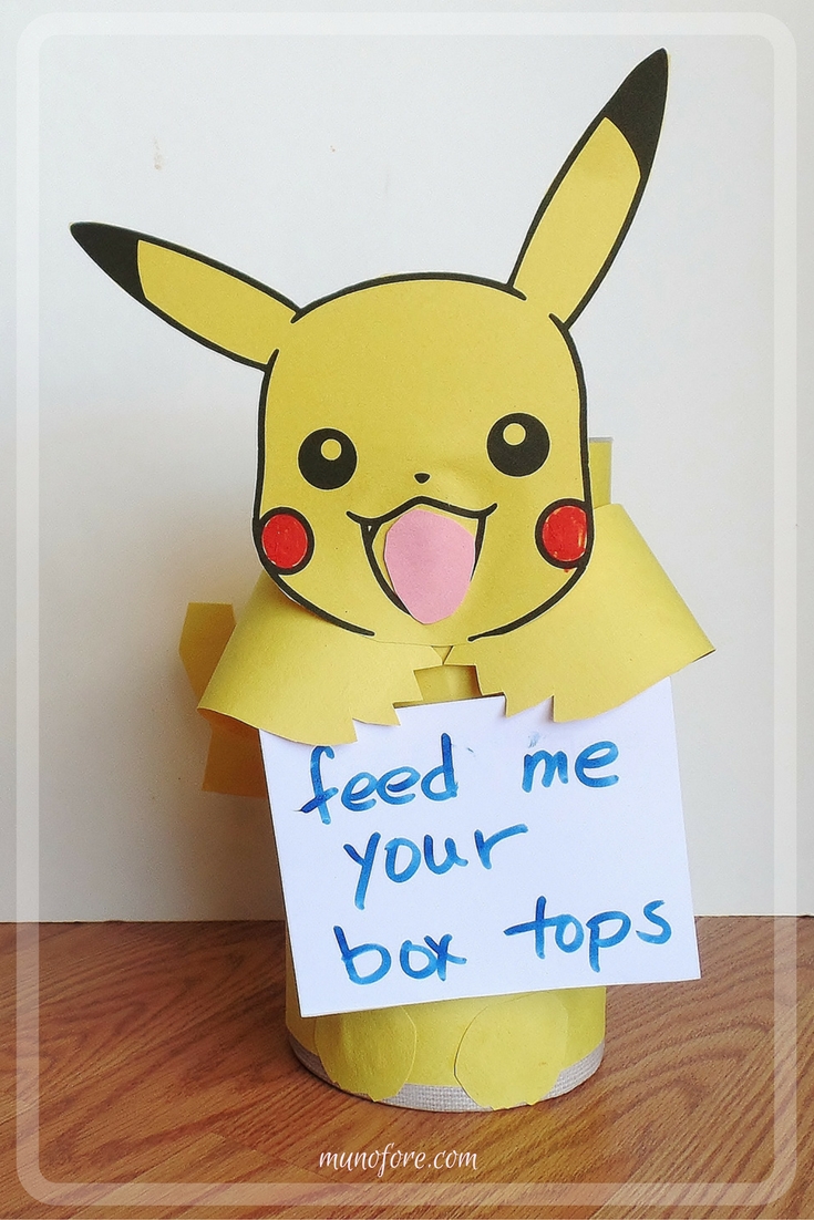 Pikachu Box Top Collection Box for the Classroom - Munofore