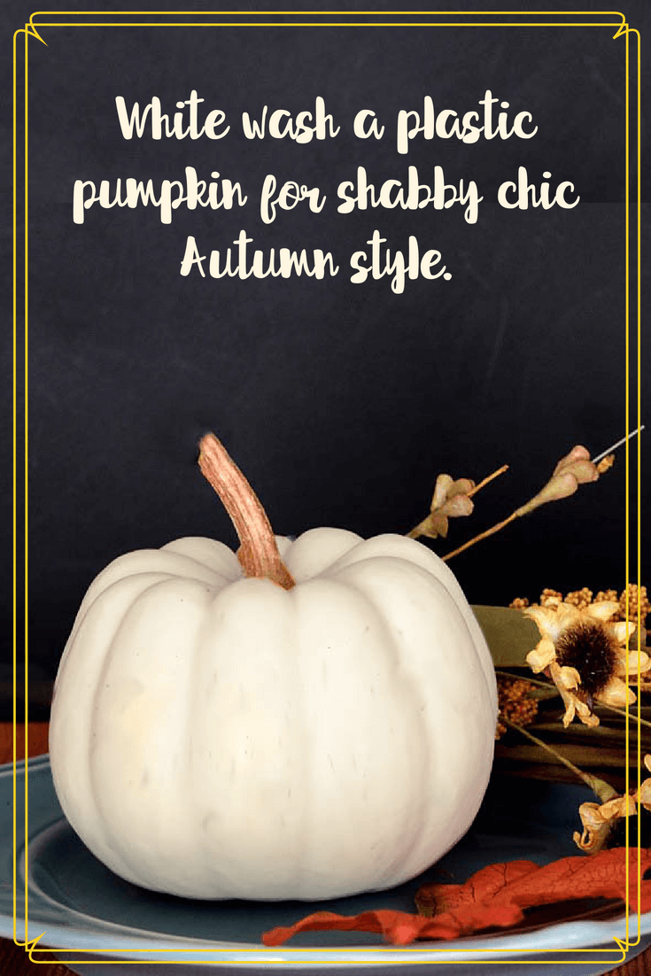 White-Wash a Pumpkin for Shabby Chic Autumn Style - Munofore