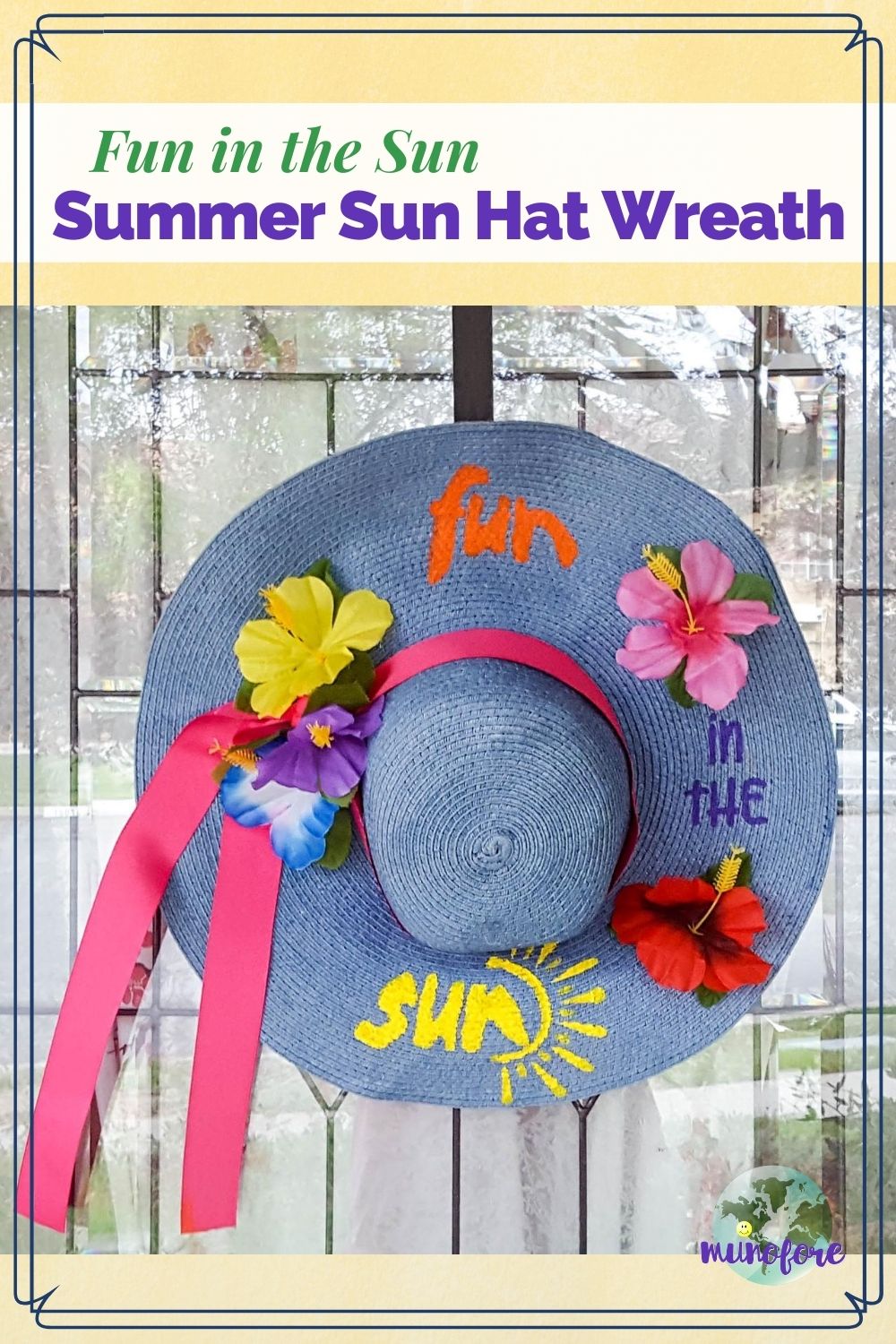 DIY Summer Beach Hat Wreath - Munofore